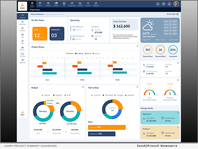 Linarc Launches All-in-One Cloud-Based Construction Project Management Software to Foster ...