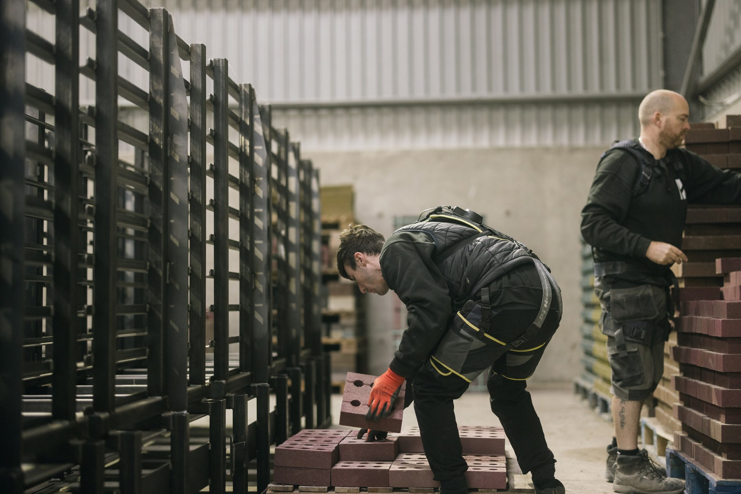 Exoskeleton suits used by sustainable brick manufacturer in first UK ...